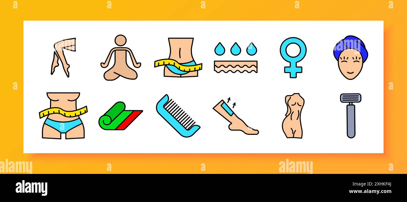 Womens health steps vector vectors hi-res stock photography and images ...