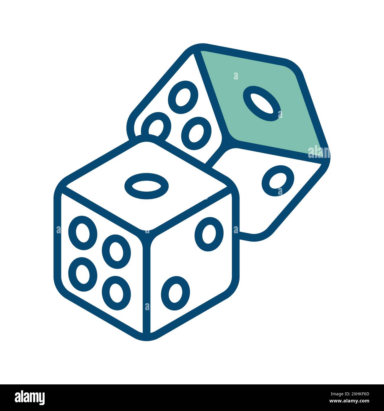 Two dice outline hi-res stock photography and images - Alamy