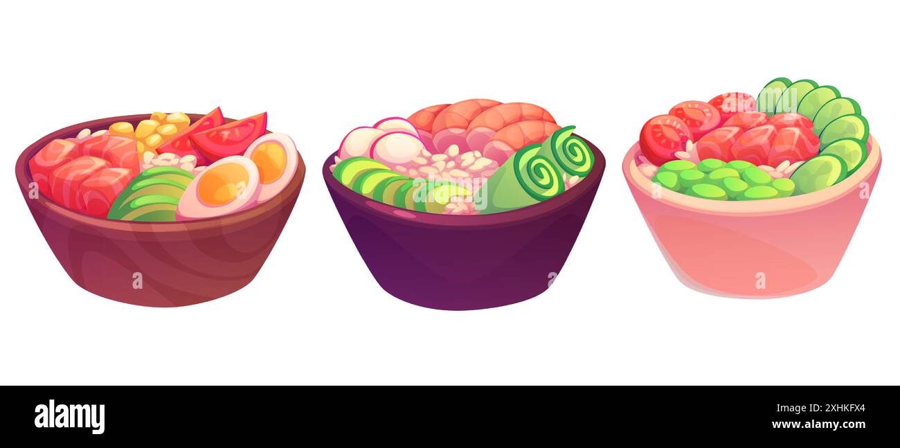 White rice cooked hawaii Stock Vector Images - Alamy