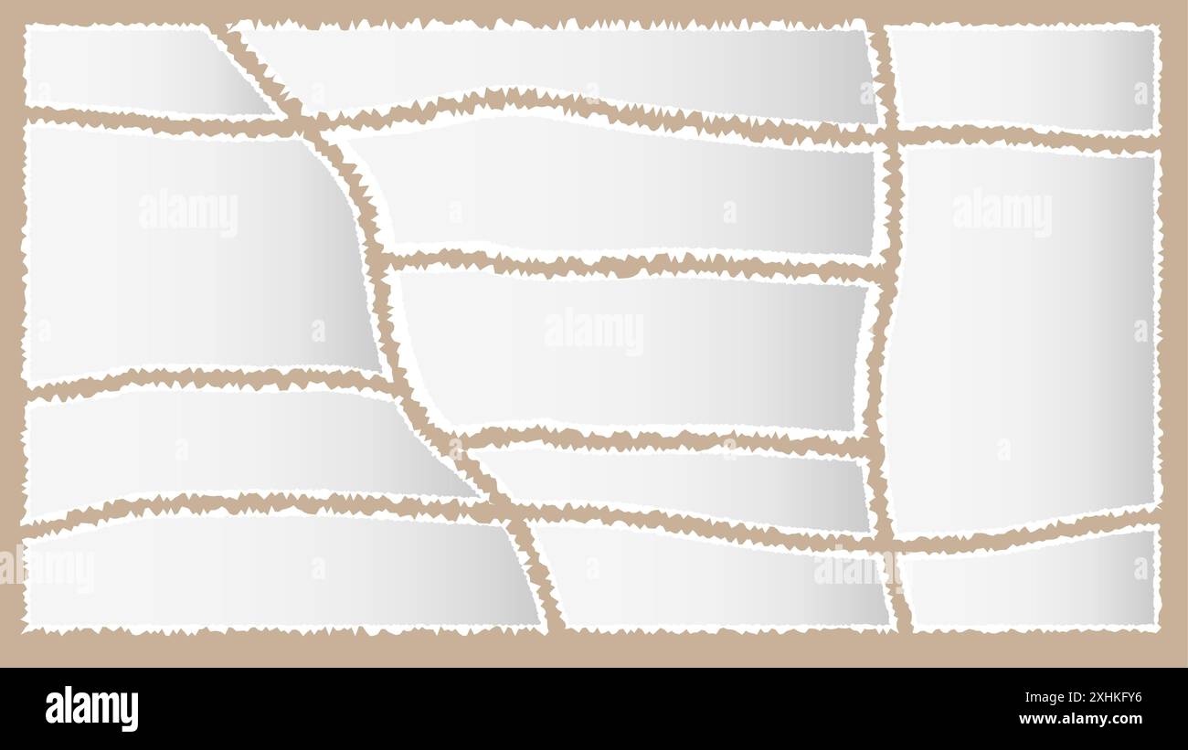 Ripped paper frame rectangle Stock Vector Images - Alamy