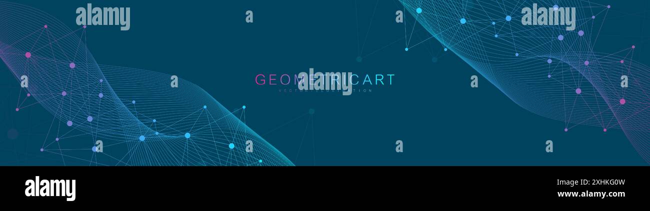 Global network connection website header or banner design. Abstract ...