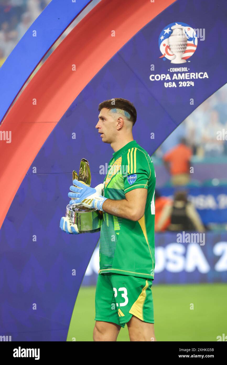 Miami, United States. 15th July, 2024. Emiliano Martinez trophy for ...