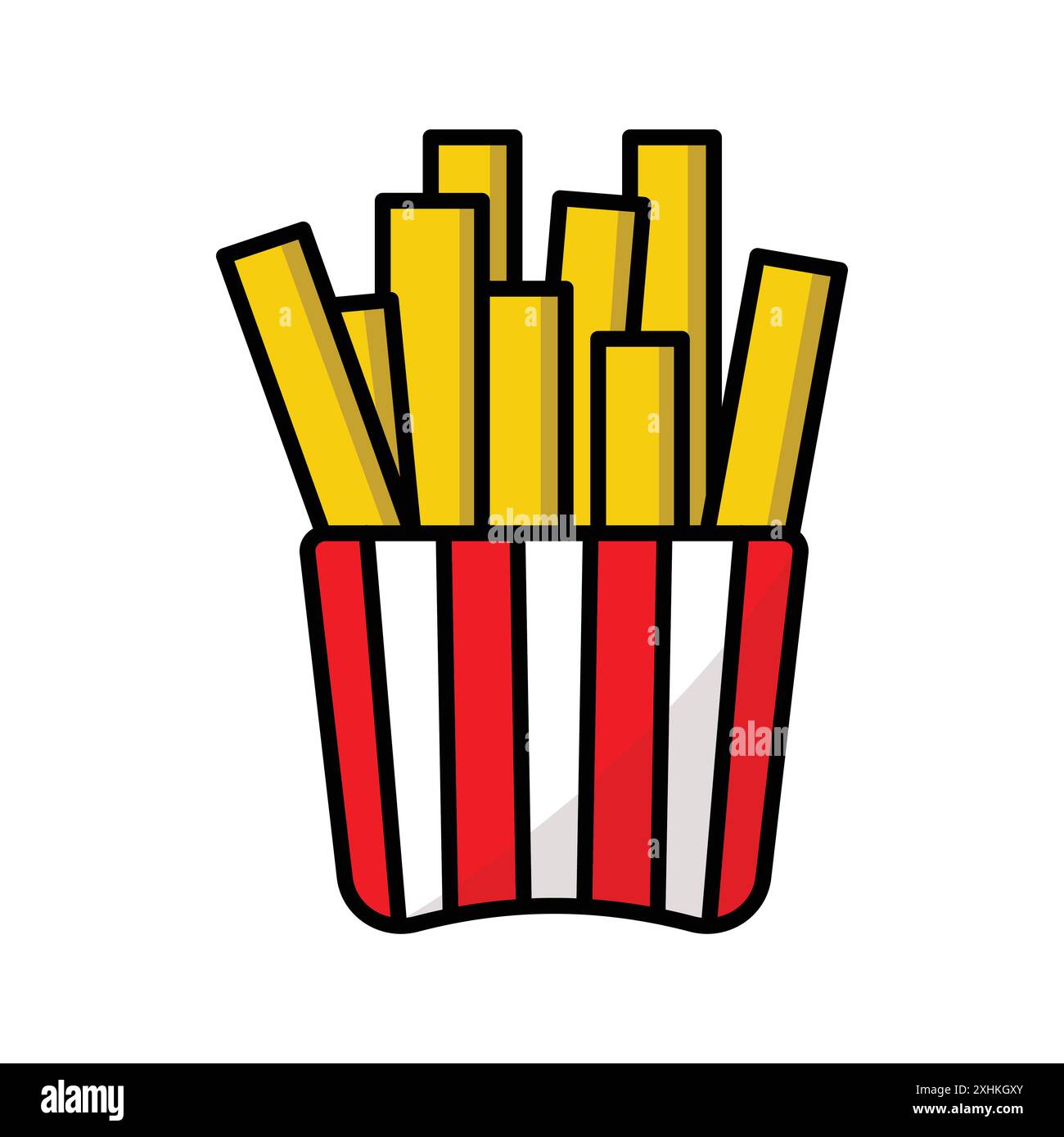 french fries icon vector design template in white background Stock ...