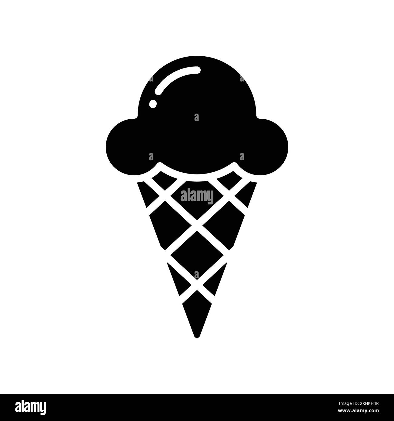 Strawberry ice cream chocolate Black and White Stock Photos & Images ...