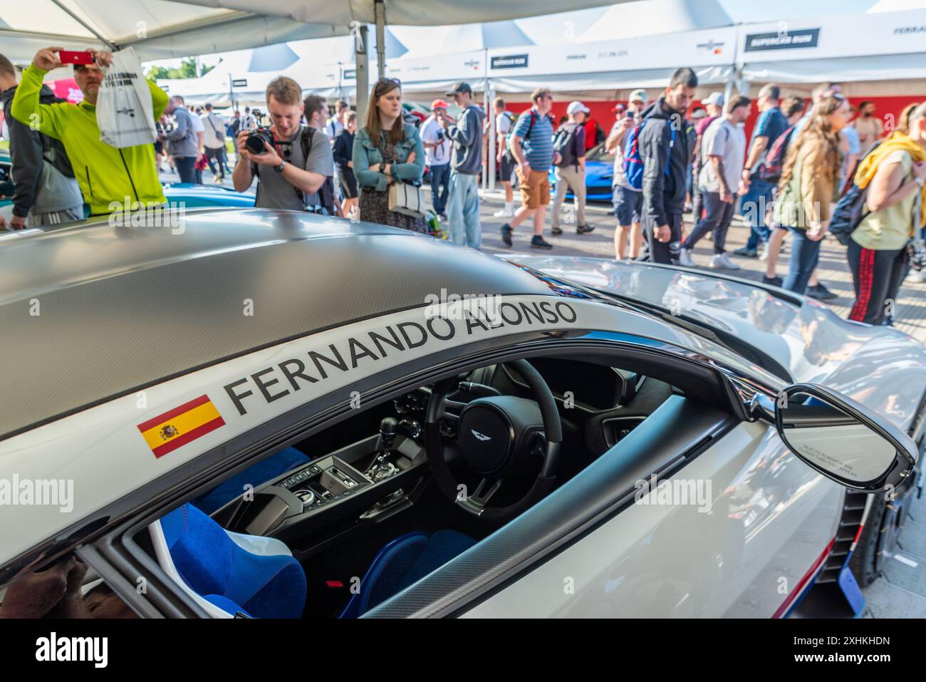 Fernando Alonso name on Aston Martin Valiant supercar at the Goodwood ...