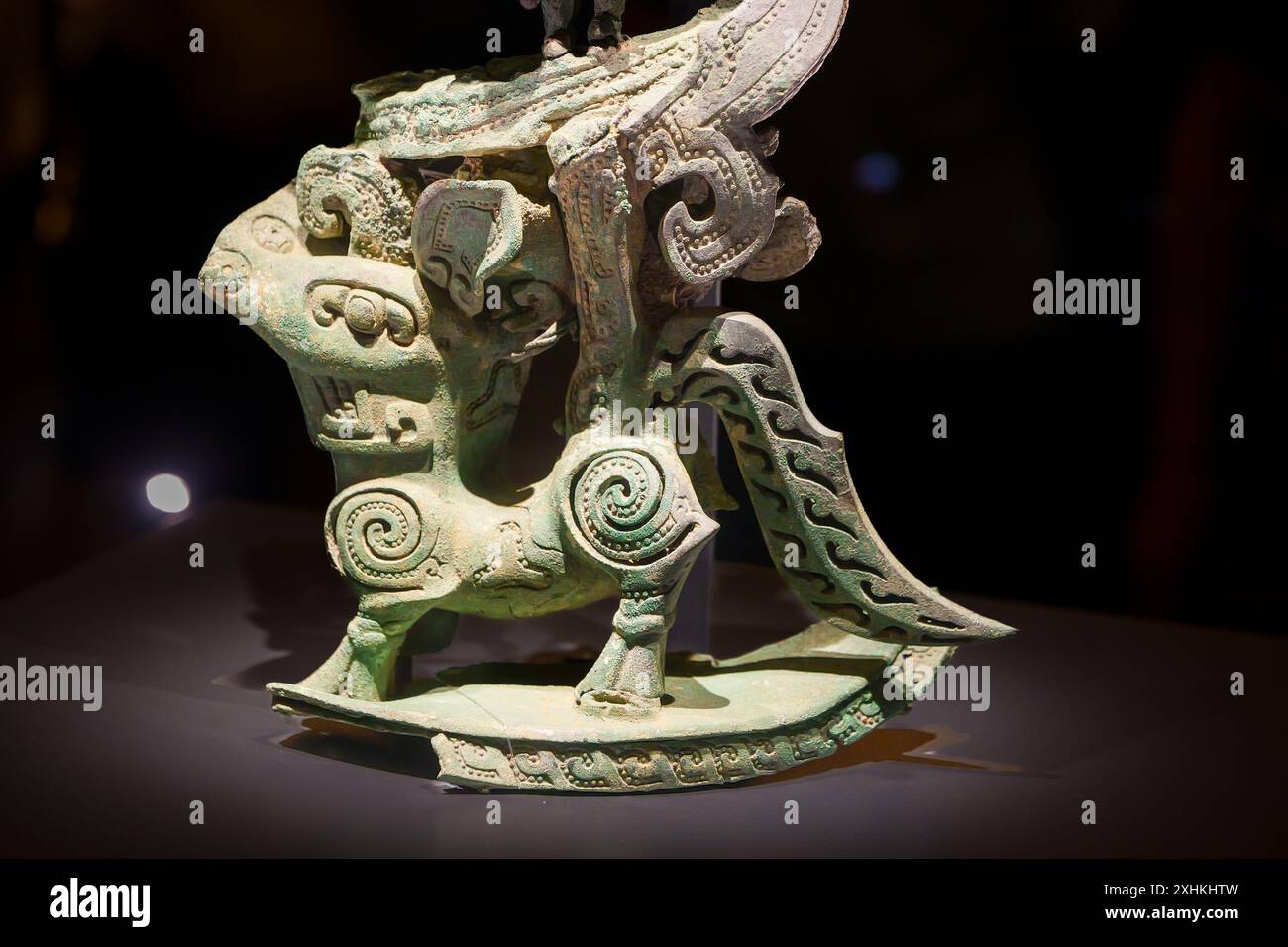 Guanghan China - May 24 2024: A bronze beast figure in exhibition at ...