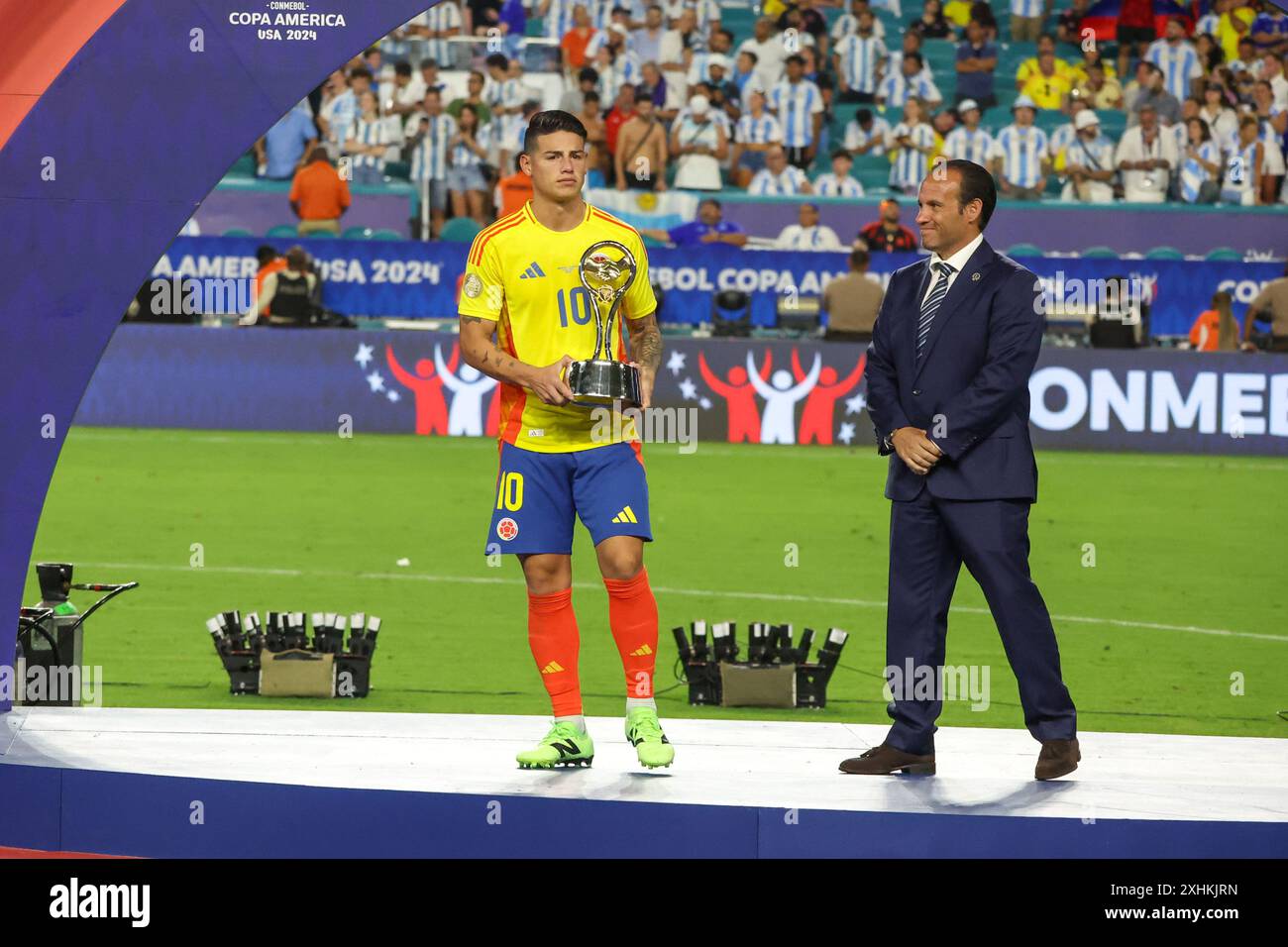 Miami, United States. 15th July, 2024. James Rodriguez of Colombia with ...