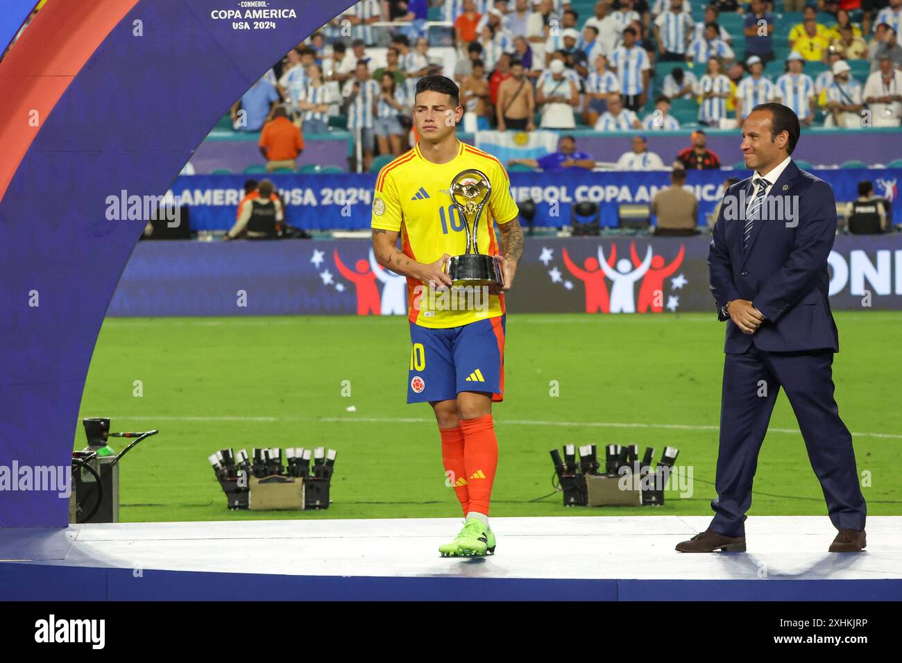 Miami, United States. 15th July, 2024. James Rodriguez of Colombia with ...
