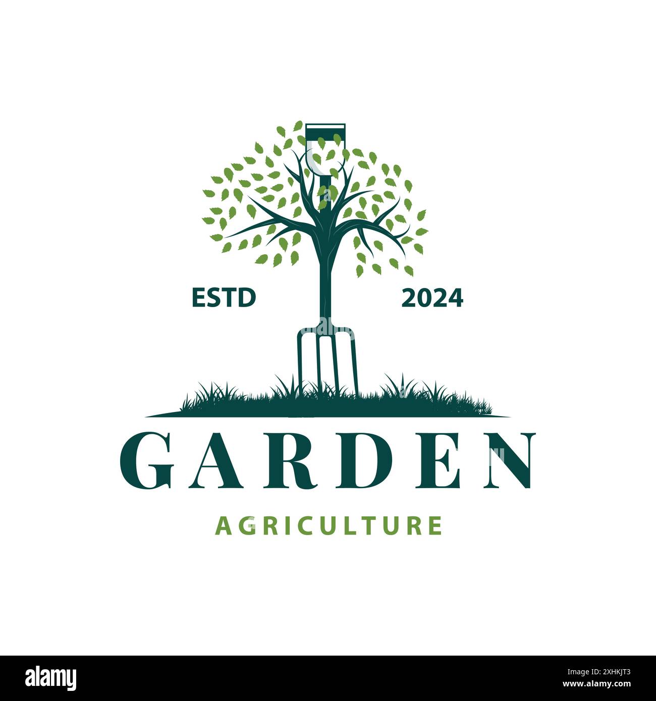 Garden logo inspirational design for simple vintage style plantation ...