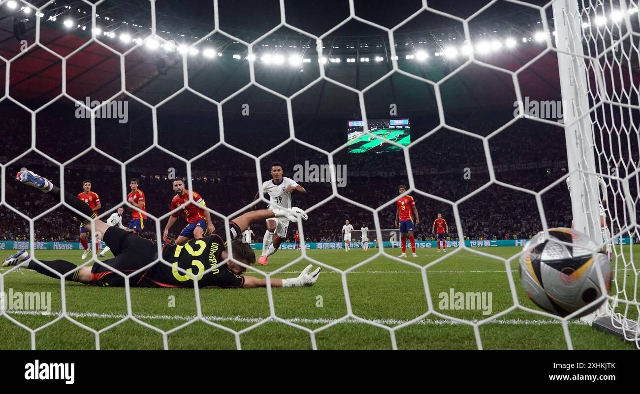 England's Cole Palmer scoring his sides first goal during the UEFA Euro ...