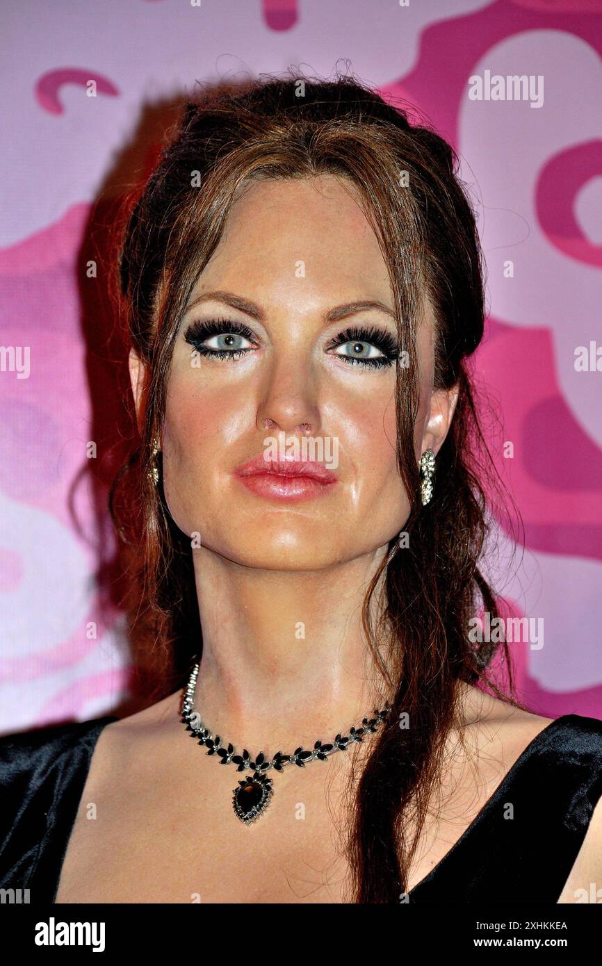 Wax Statue Of Angelina Jolie Madame Tussauds Wax Museum Located At The Peak Tower On Hong Kong