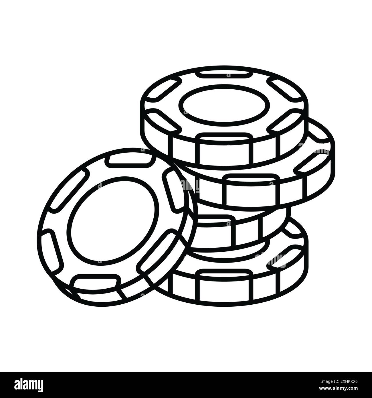 poker chip icon vector design template in white background Stock Vector ...