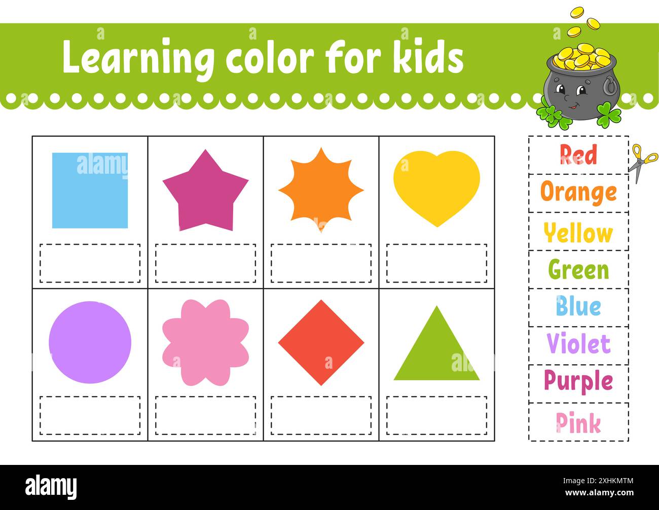 Learning color for kids. Education developing worksheet. Activity page ...