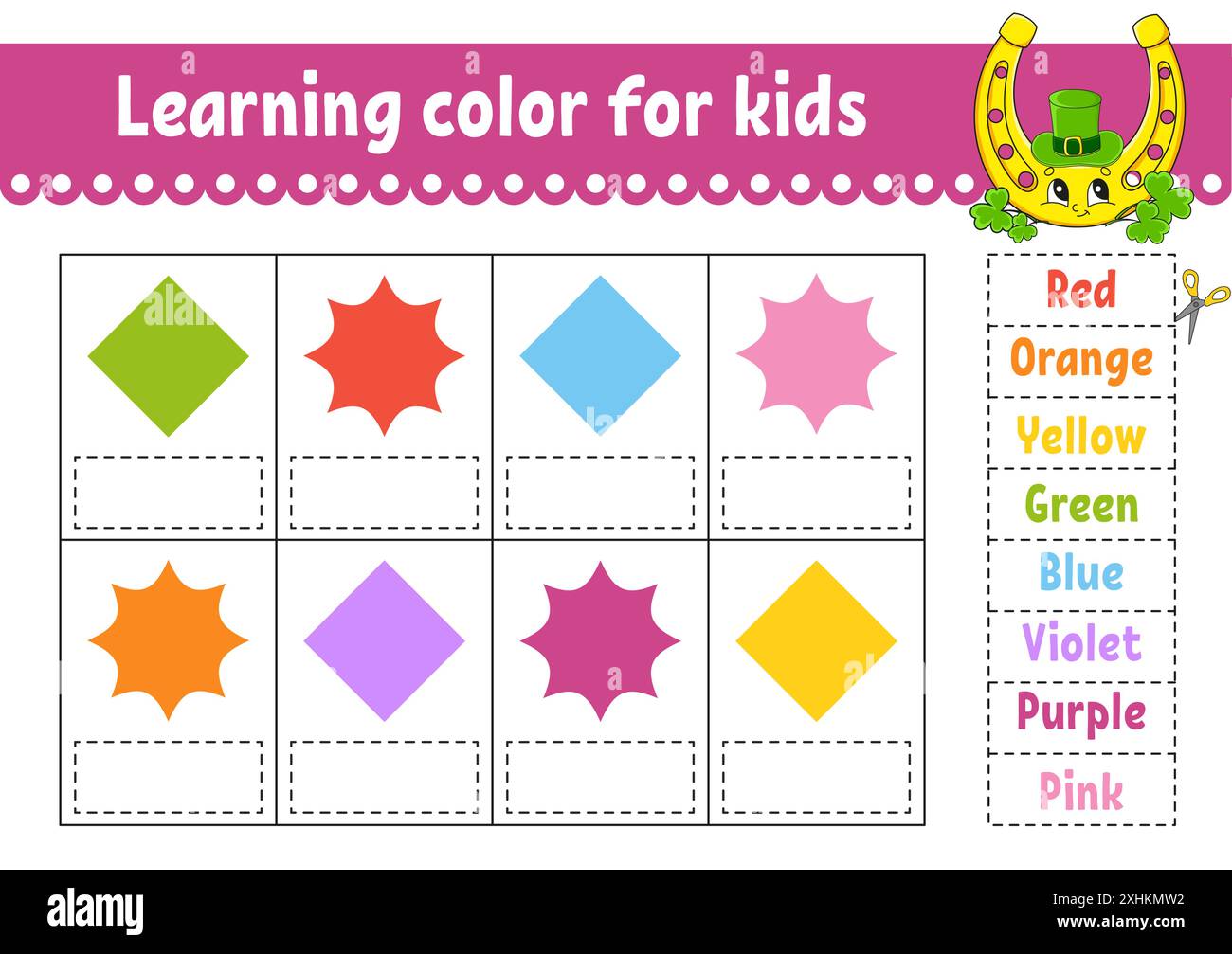 Learning color for kids. Education developing worksheet. Activity page ...