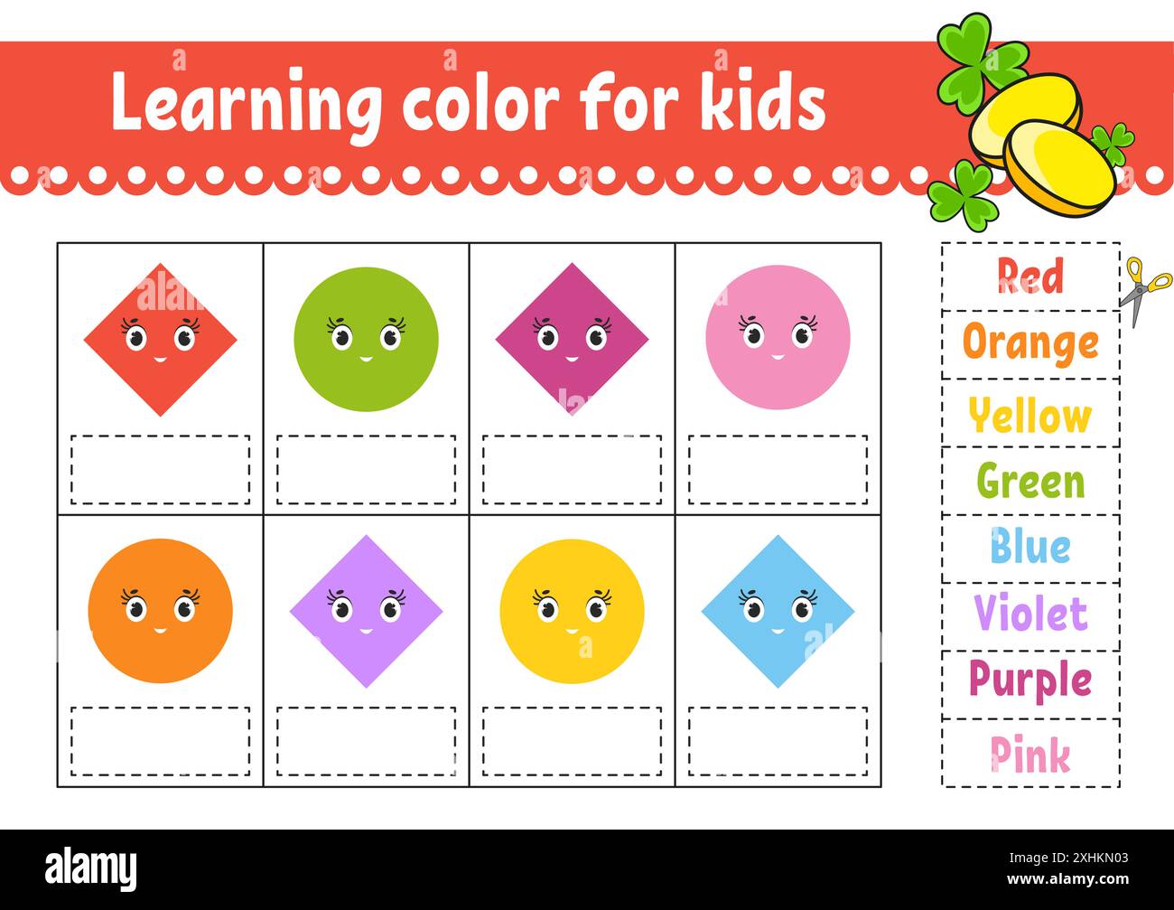 Learning color for kids. Education developing worksheet. Activity page ...