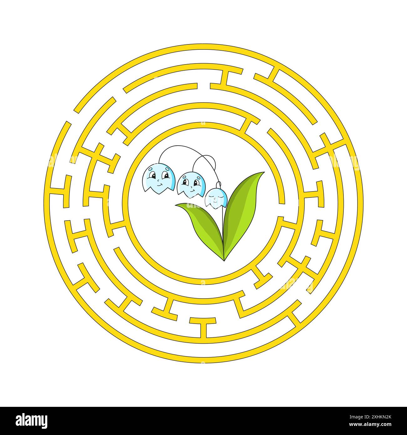 Circle maze. Game for kids. Puzzle for children. Round labyrinth ...