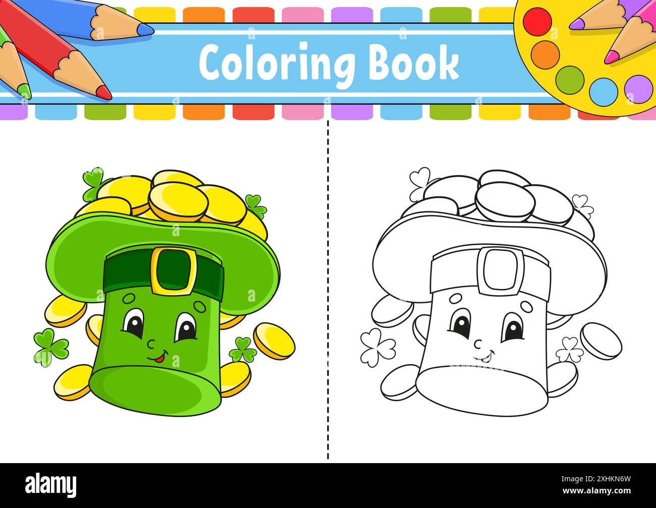 Coloring page for kids. cartoon character. Vector illustration. Black ...