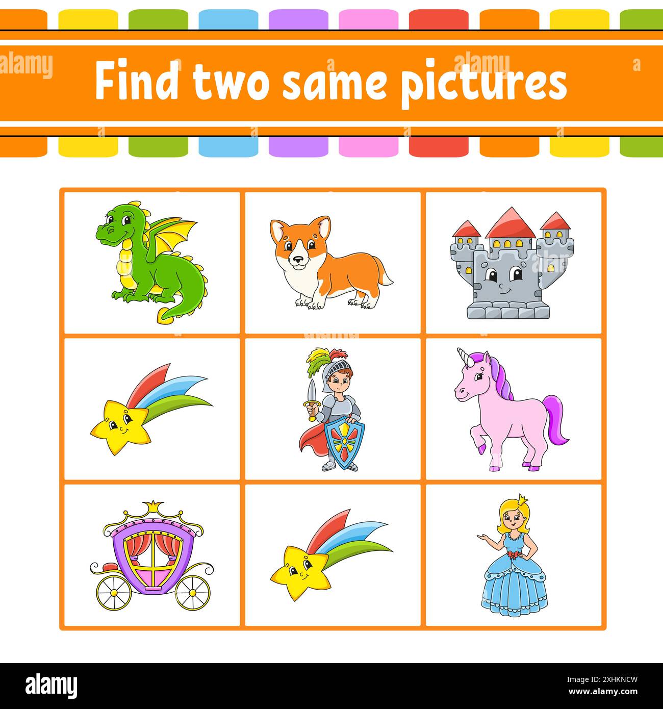 Find two same pictures. Task for kids. Education developing worksheet ...