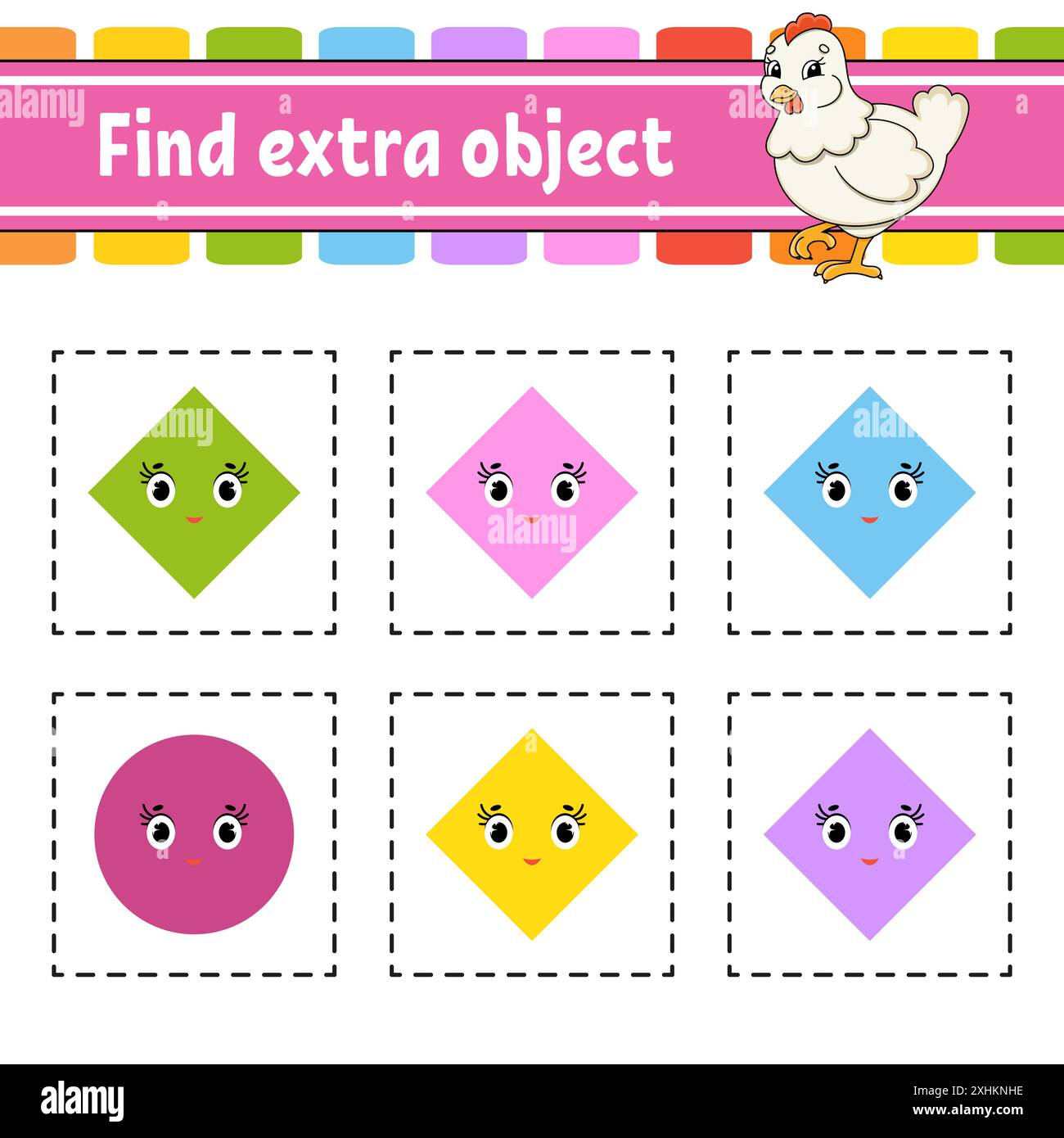 Find extra object. Educational activity worksheet for kids and toddlers ...