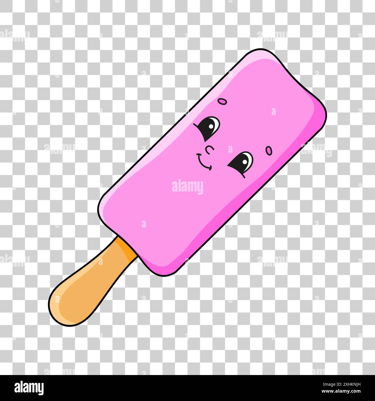 Cute cartoon character sticker. Isolated on transparent background ...