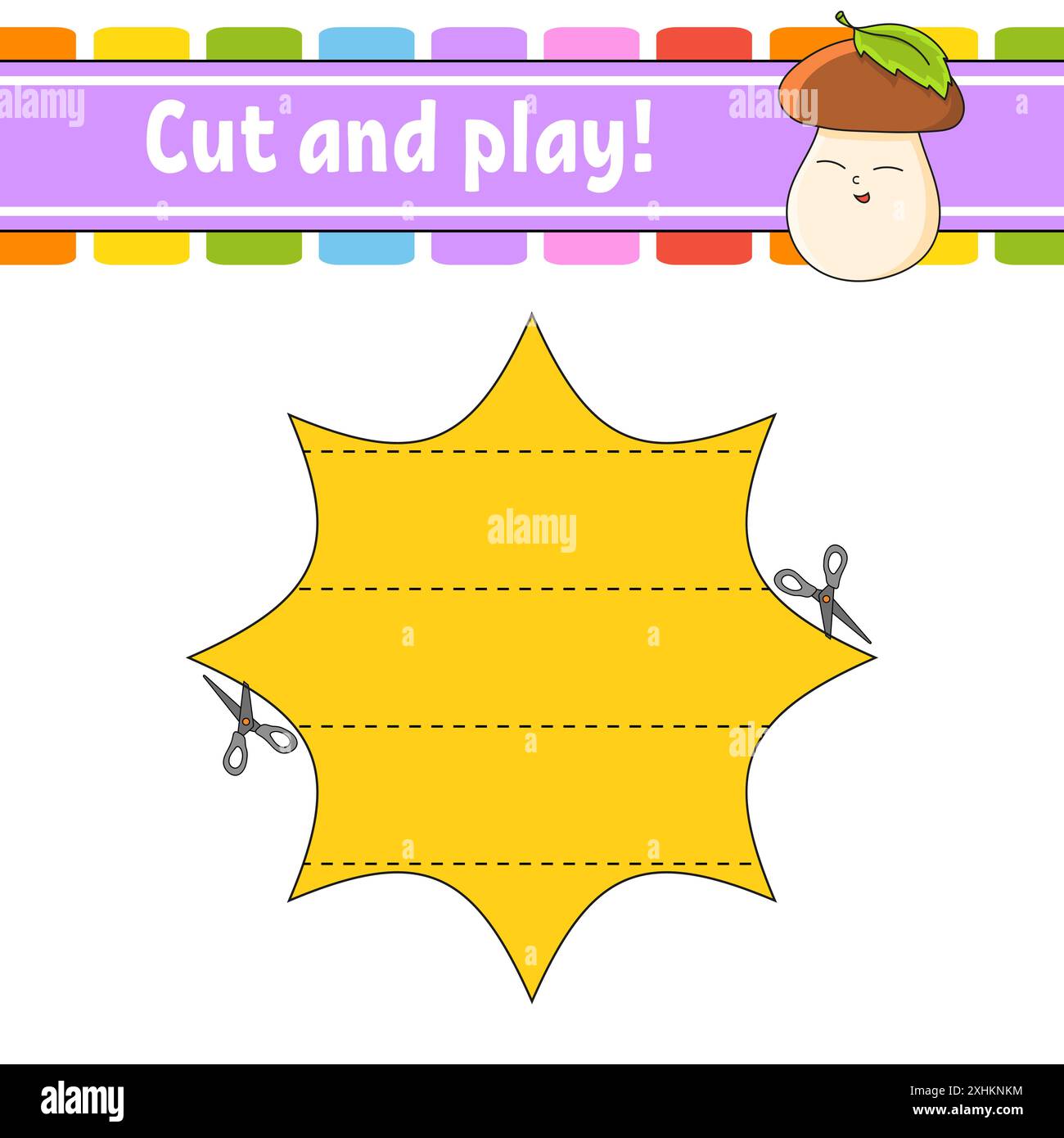 Cut and play. Logic puzzle for kids. Education developing worksheet ...