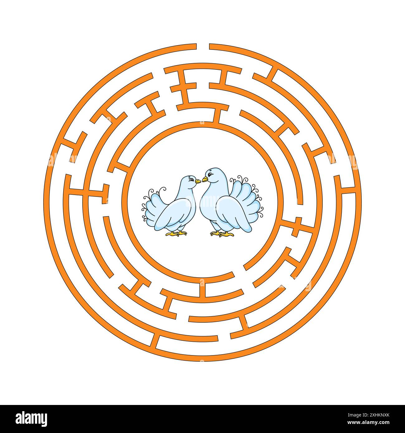 Circle maze. Game for kids. Puzzle for children. Round labyrinth ...