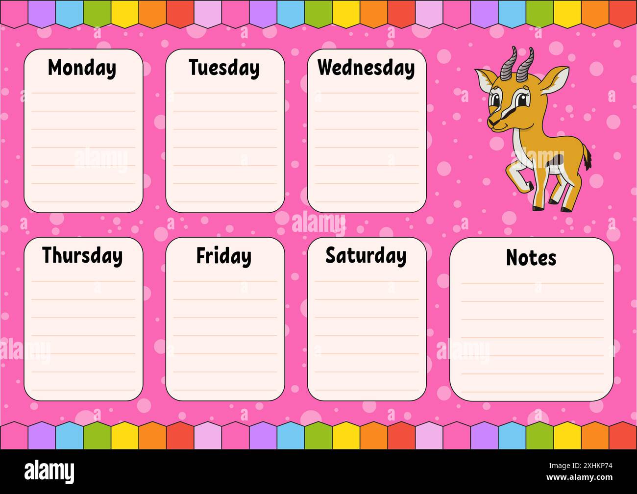 School schedule. Timetable for schoolboys. Empty template. Weekly ...