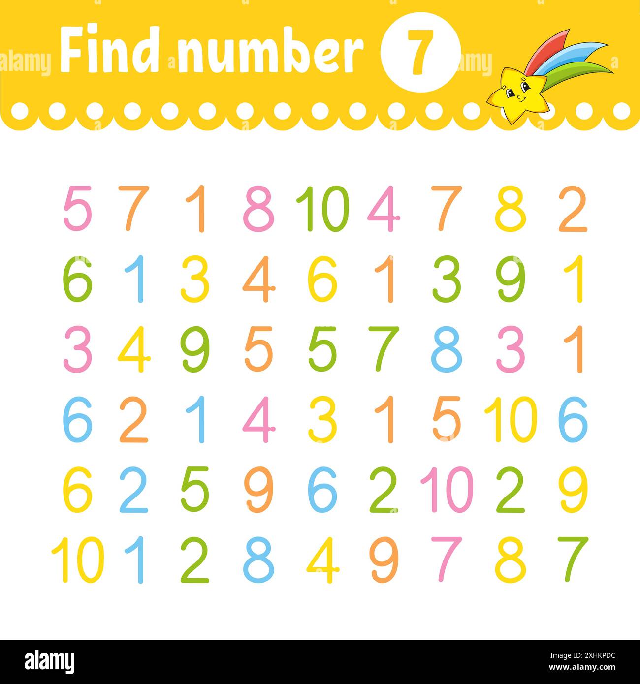 Find number. Education developing worksheet. Activity page with ...