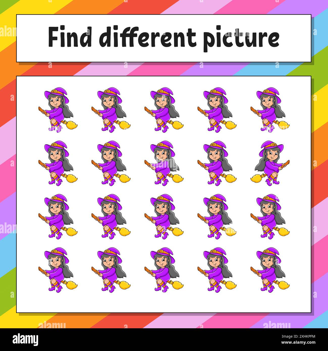 Find different picture. Educational activity worksheet for kids and ...