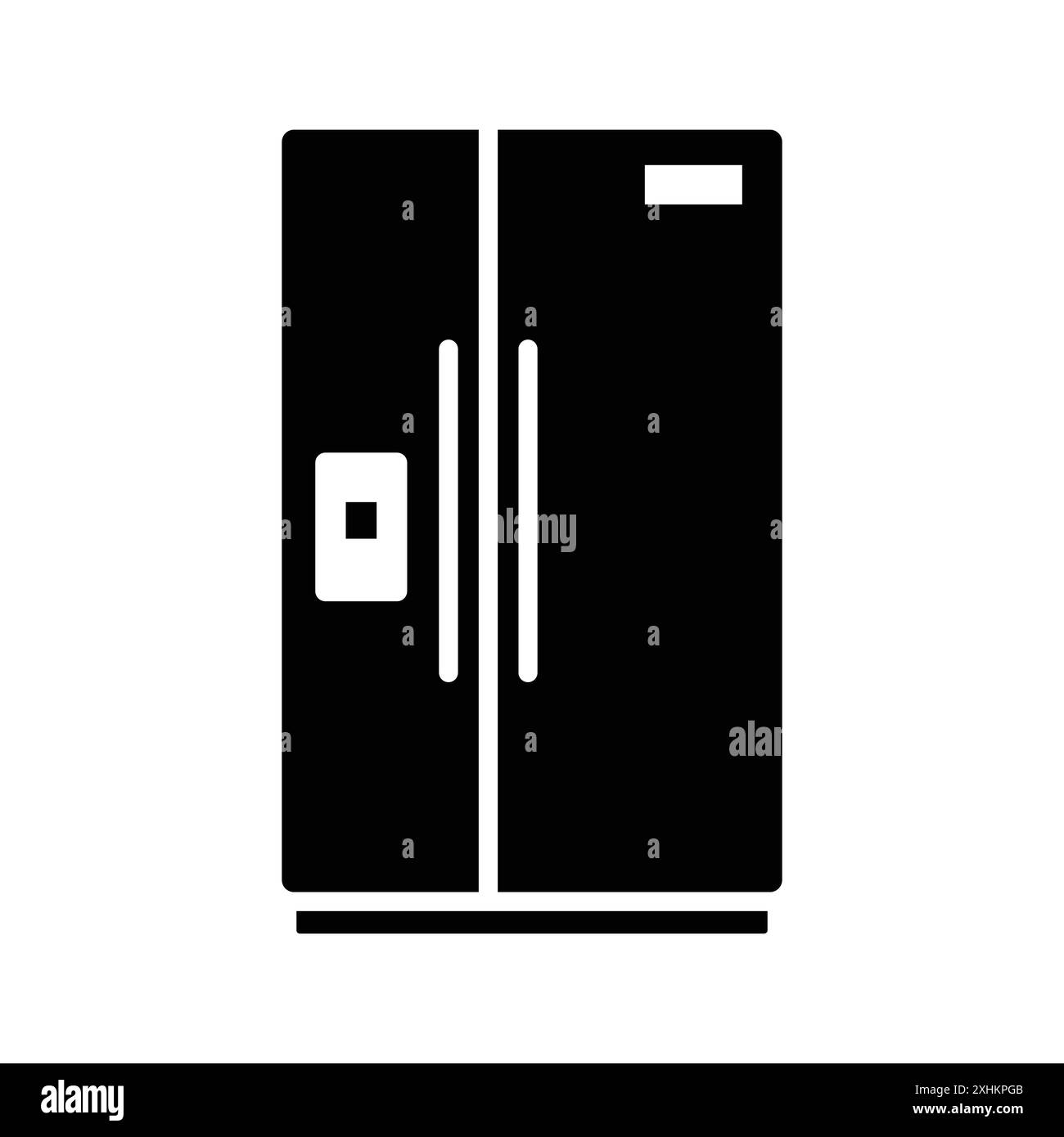 Refrigerator kitchen appliance vector Black and White Stock Photos ...