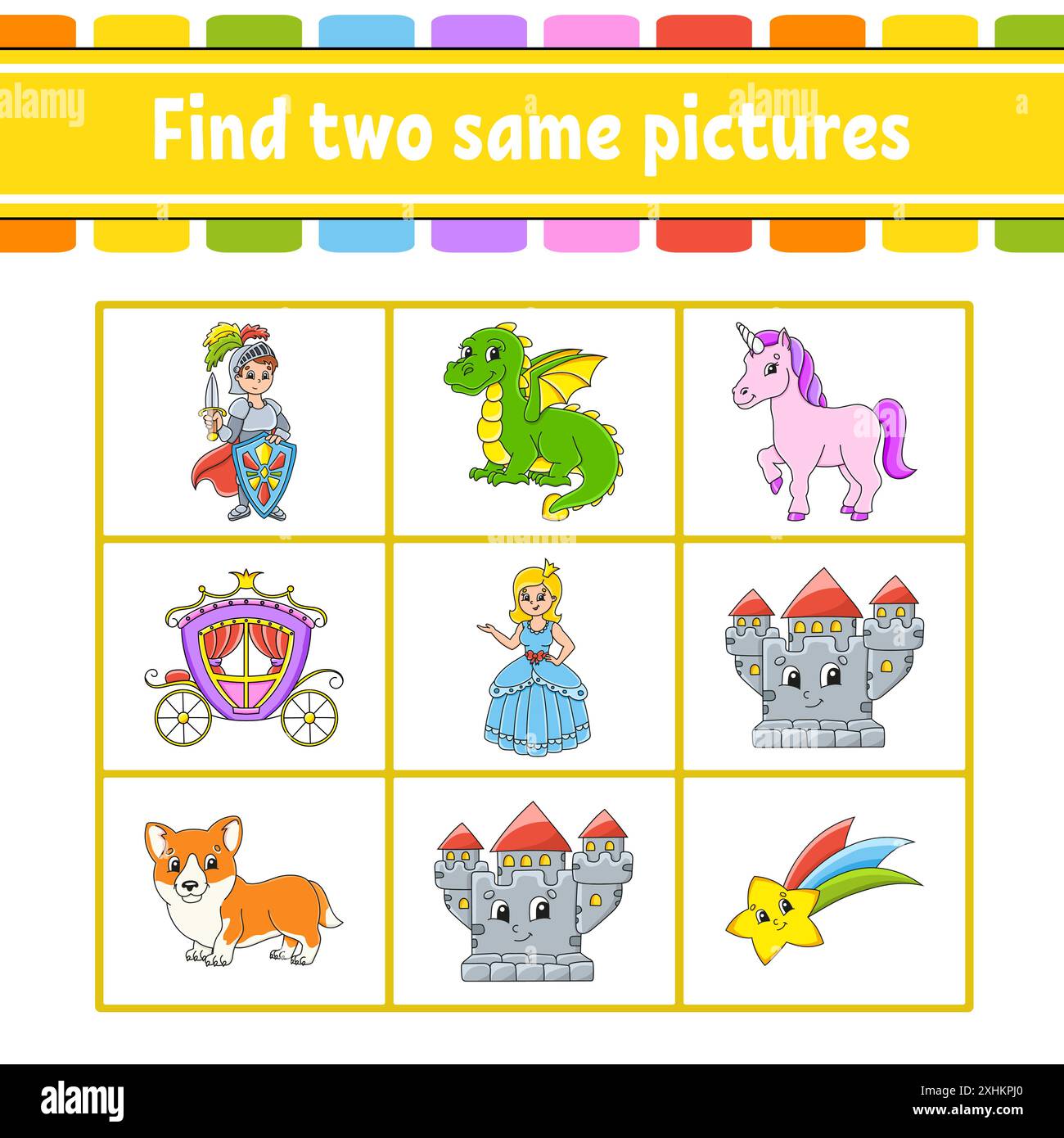 Find two same pictures. Task for kids. Education developing worksheet ...