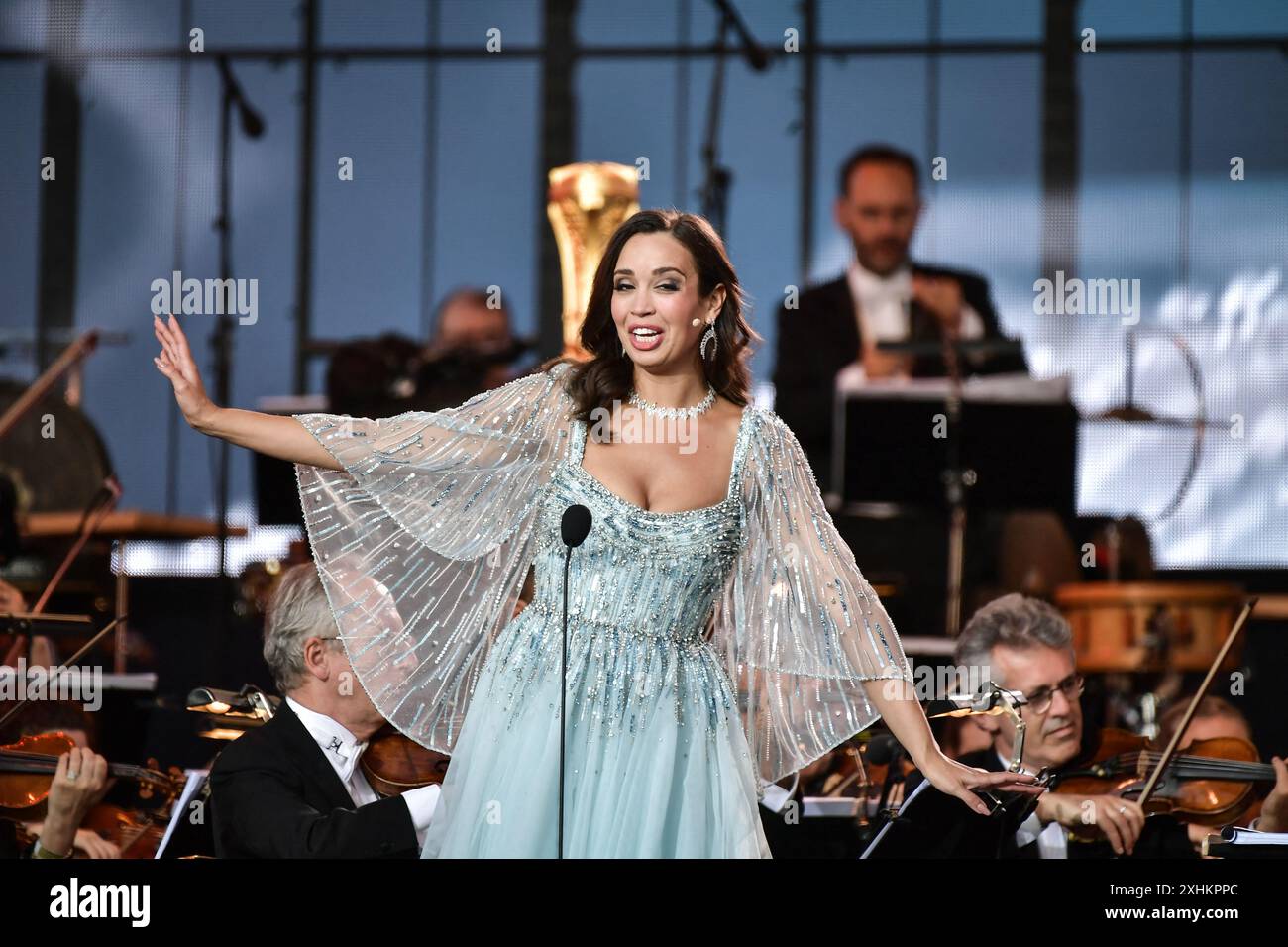 Paris, France. 14th July, 2024. American opera singer Nadine Sierra ...