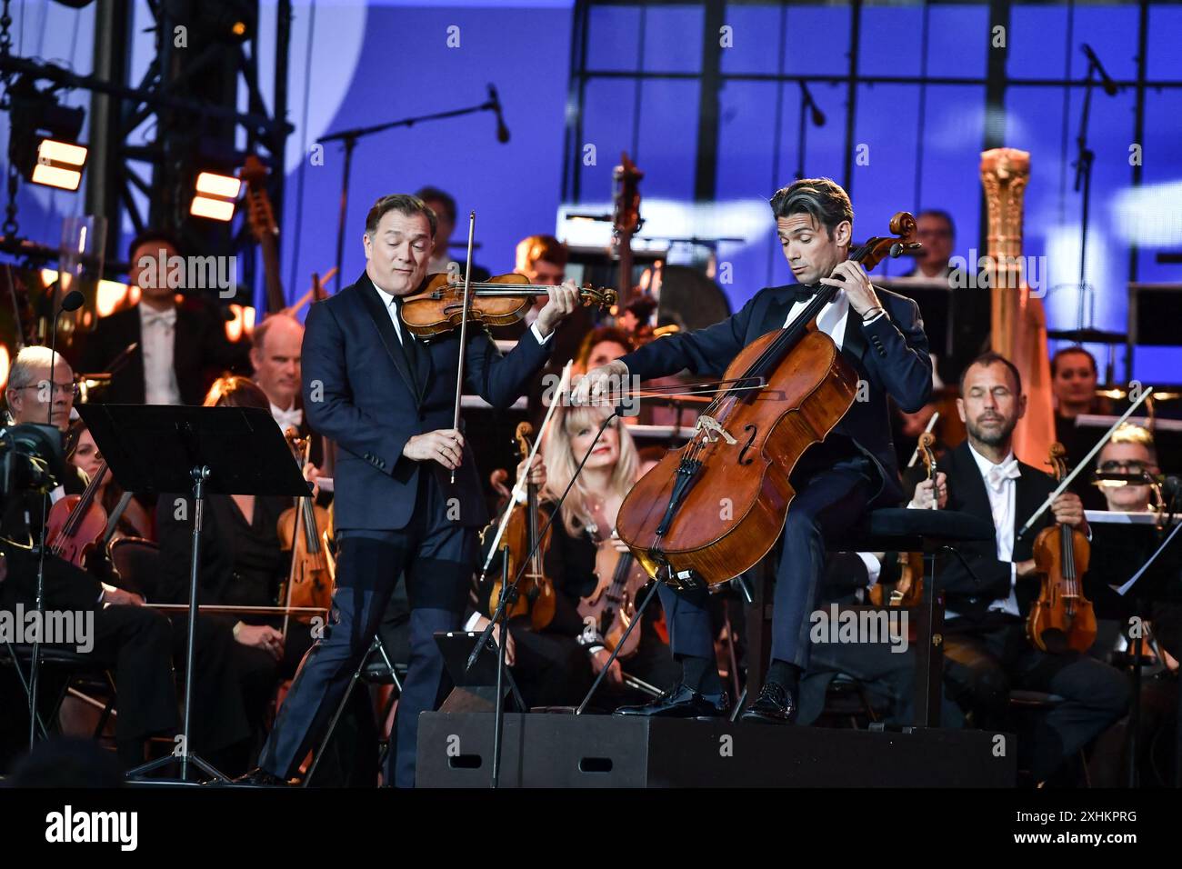 Paris, France. 14th July, 2024. French violinist Renaud Capucon ...