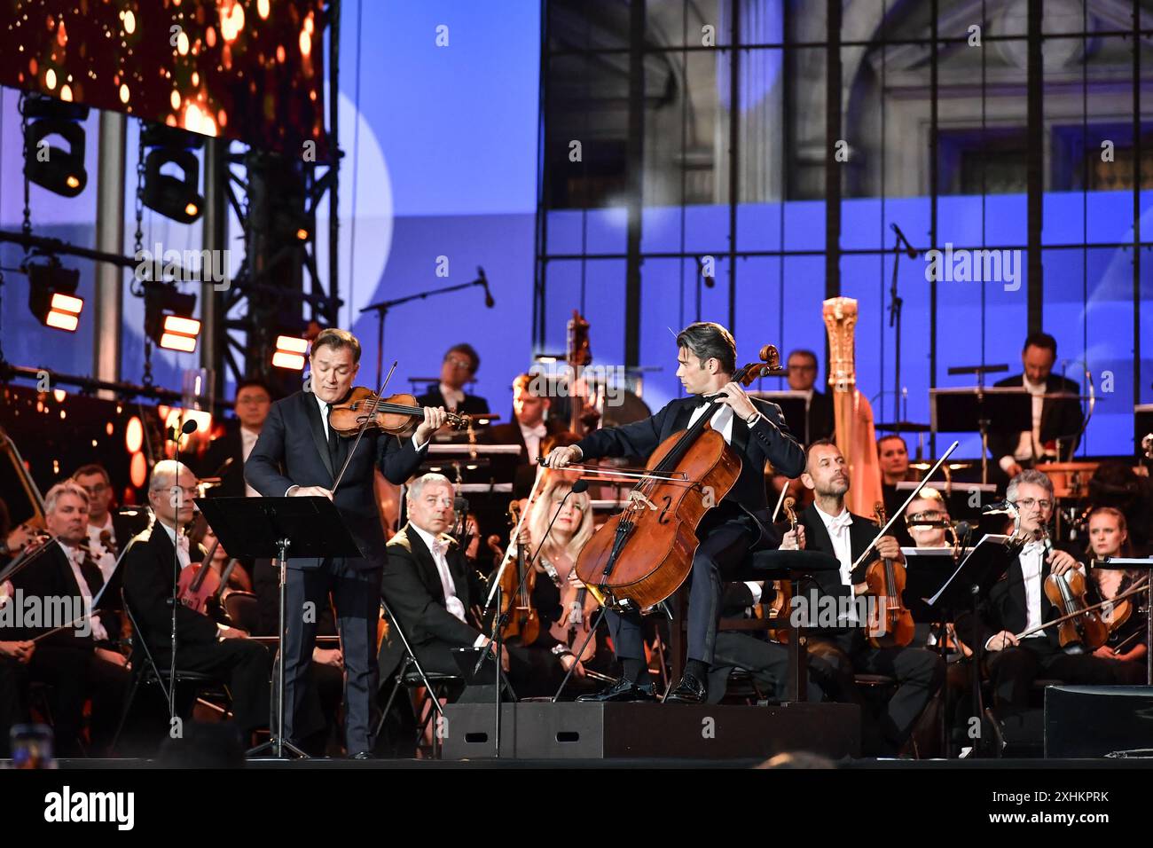 Paris, France. 14th July, 2024. French violinist Renaud Capucon ...