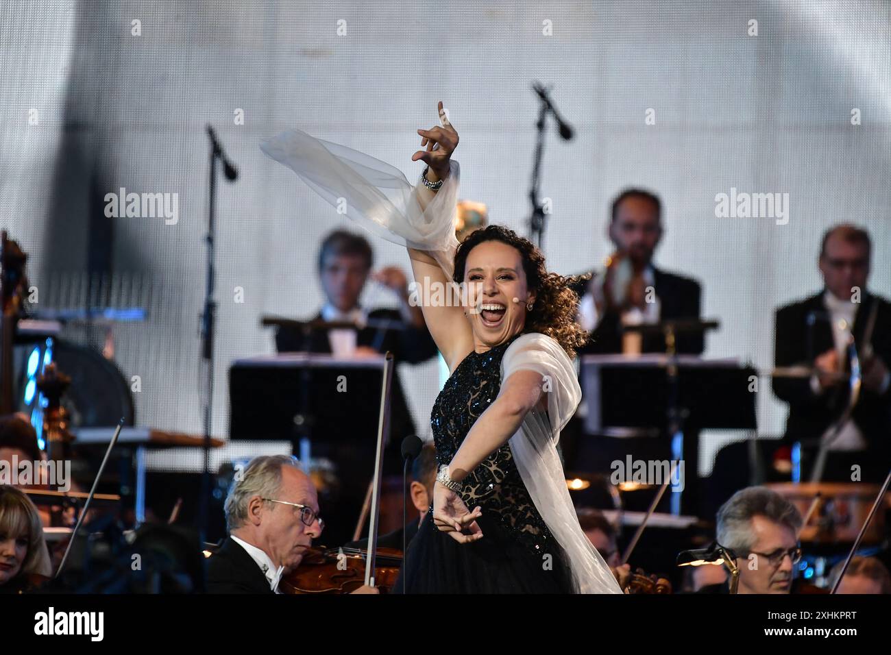 Paris, France. 14th July, 2024. French Opera singer Adele Charvet ...