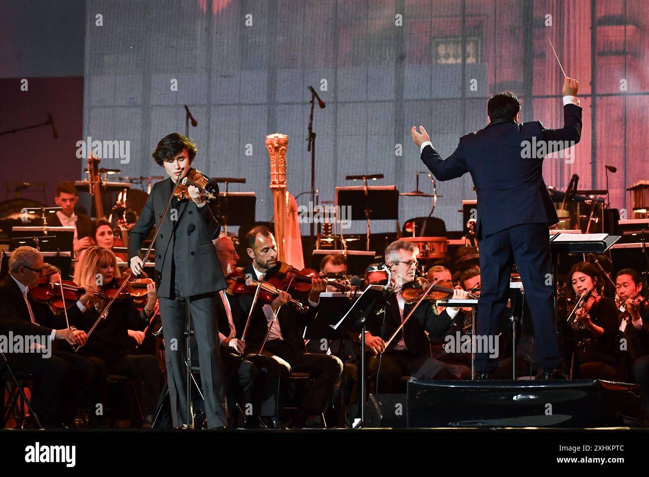 Paris, France. 14th July, 2024. Swedish violinist Daniel Lozakovich ...