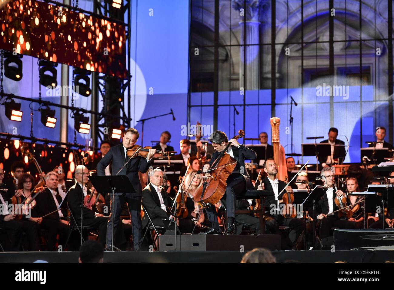 Paris, France. 14th July, 2024. French violinist Renaud Capucon ...