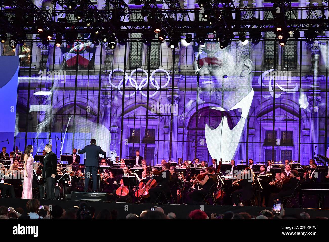Paris, France. 14th July, 2024. American opera singer Nadine Sierra ...