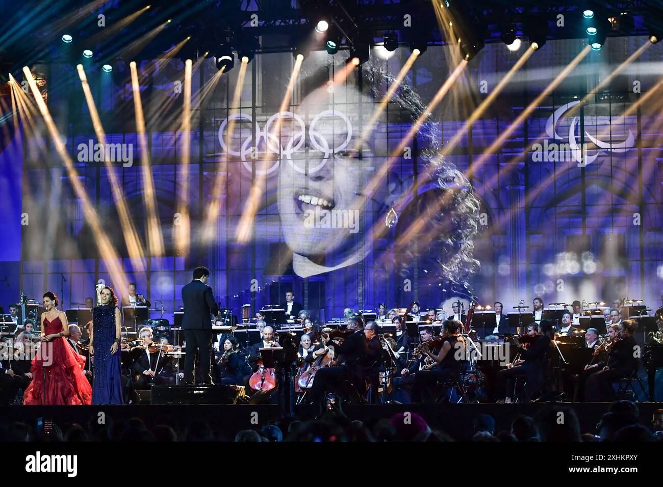 Paris, France. 14th July, 2024. Egyptian Soprano Fatima Said performs ...