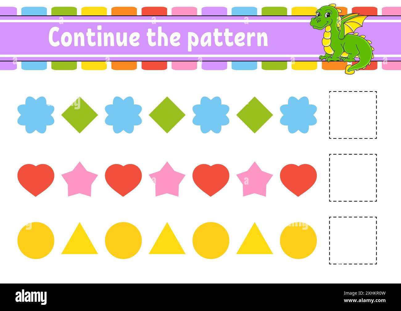 Continue the pattern. Education developing worksheet. Game for kids ...