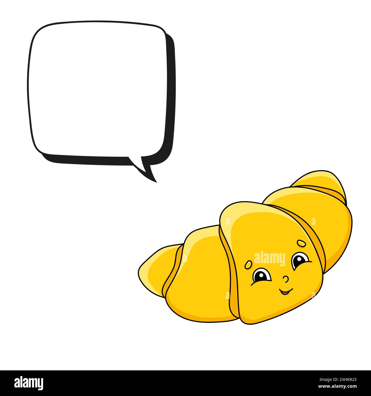 Speech bubble of different shape. With a cute cartoon character. Hand ...