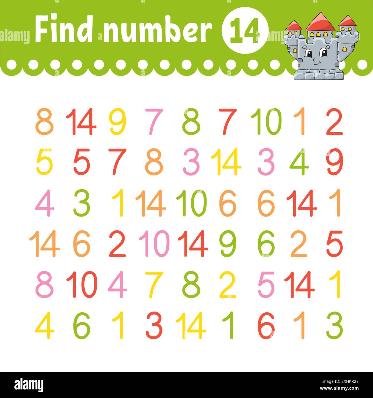 Find number. Education developing worksheet. Activity page with ...