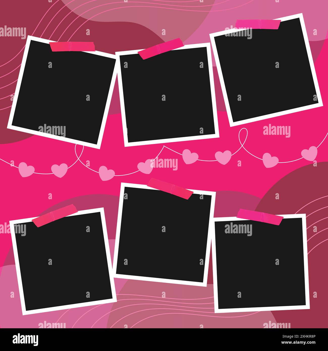 Abstract photo frame background collage art template design Stock ...