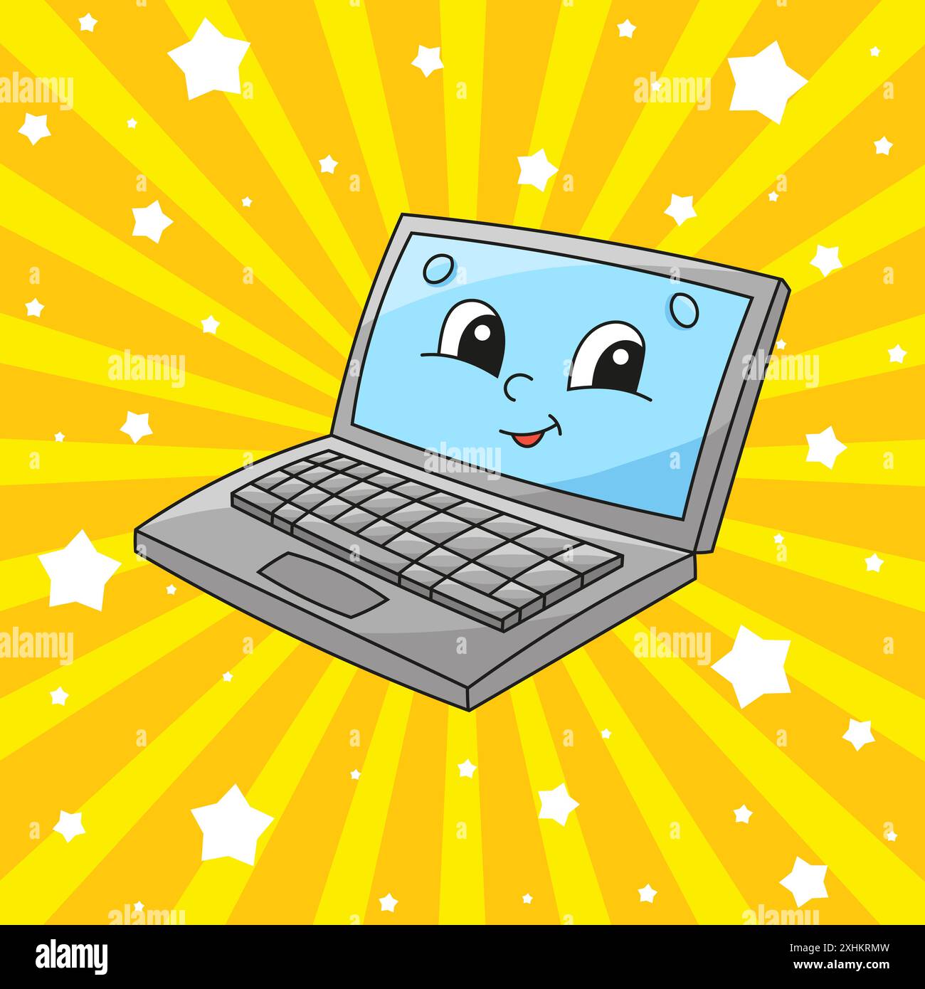 Cute cartoon character. Colorful vector illustration. Isolated on color ...