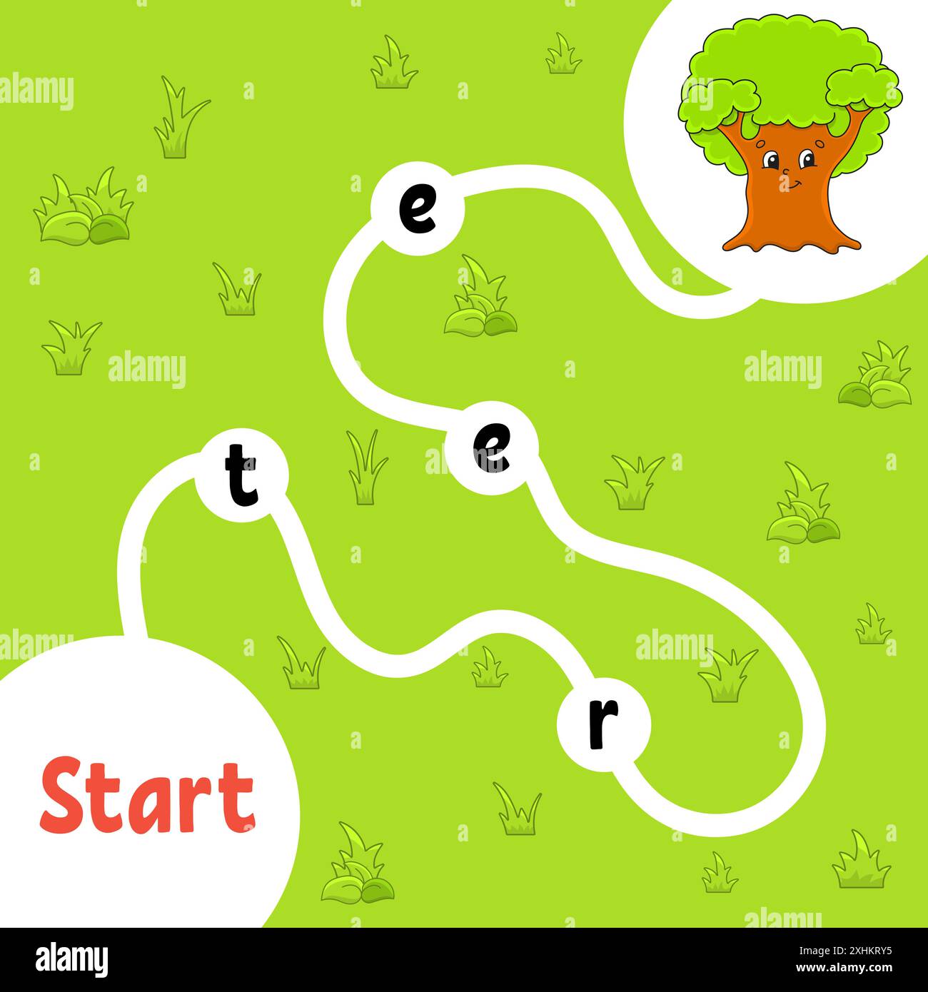 Logic puzzle game. Learning words for kids. Find the hidden name ...