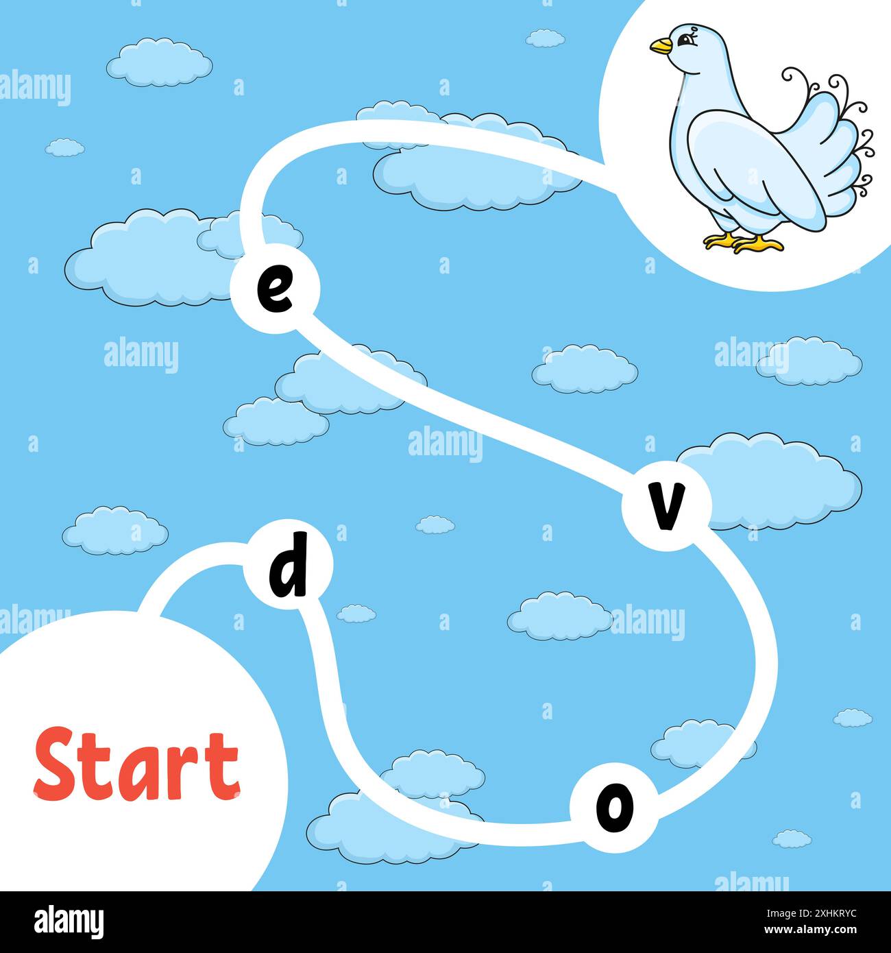 Logic puzzle game. Learning words for kids. Find the hidden name ...