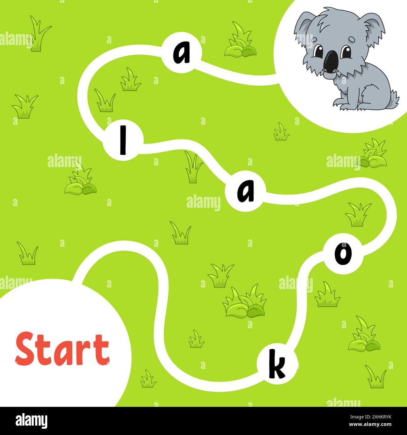 Logic puzzle game. Learning words for kids. Find the hidden name ...