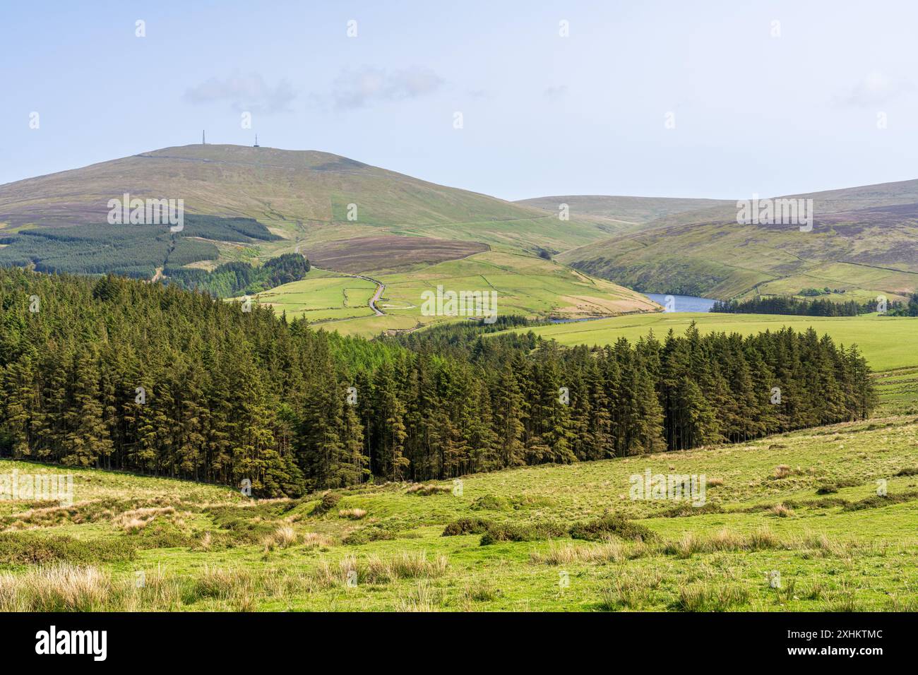 Landscape near Ravensdale with the Sulby Reservoir, Michael, Isle of ...