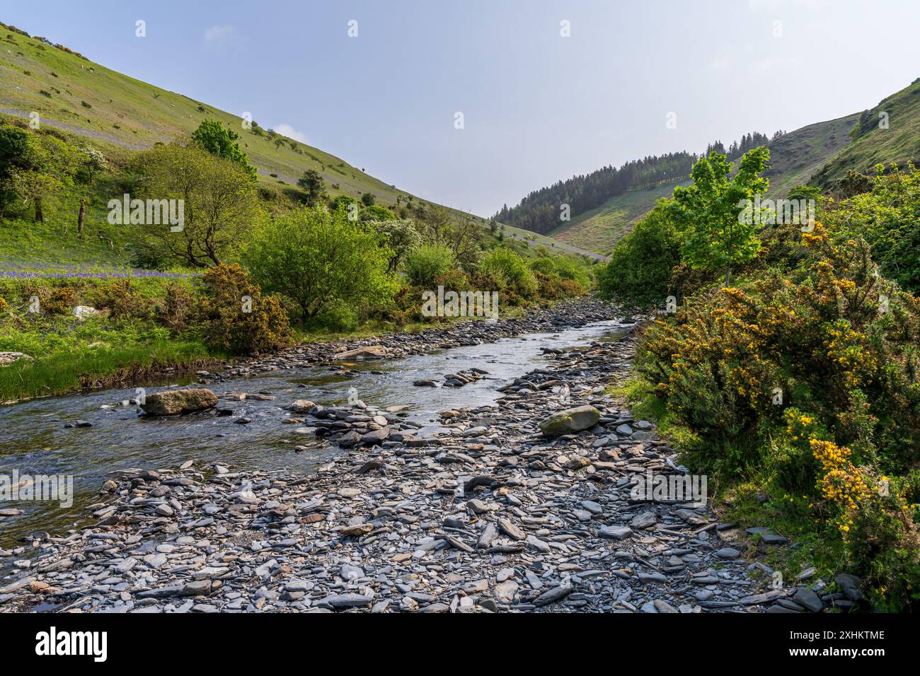 Landscape at the Sulby River between Sulby and Snaefell, Ayre, Isle of ...