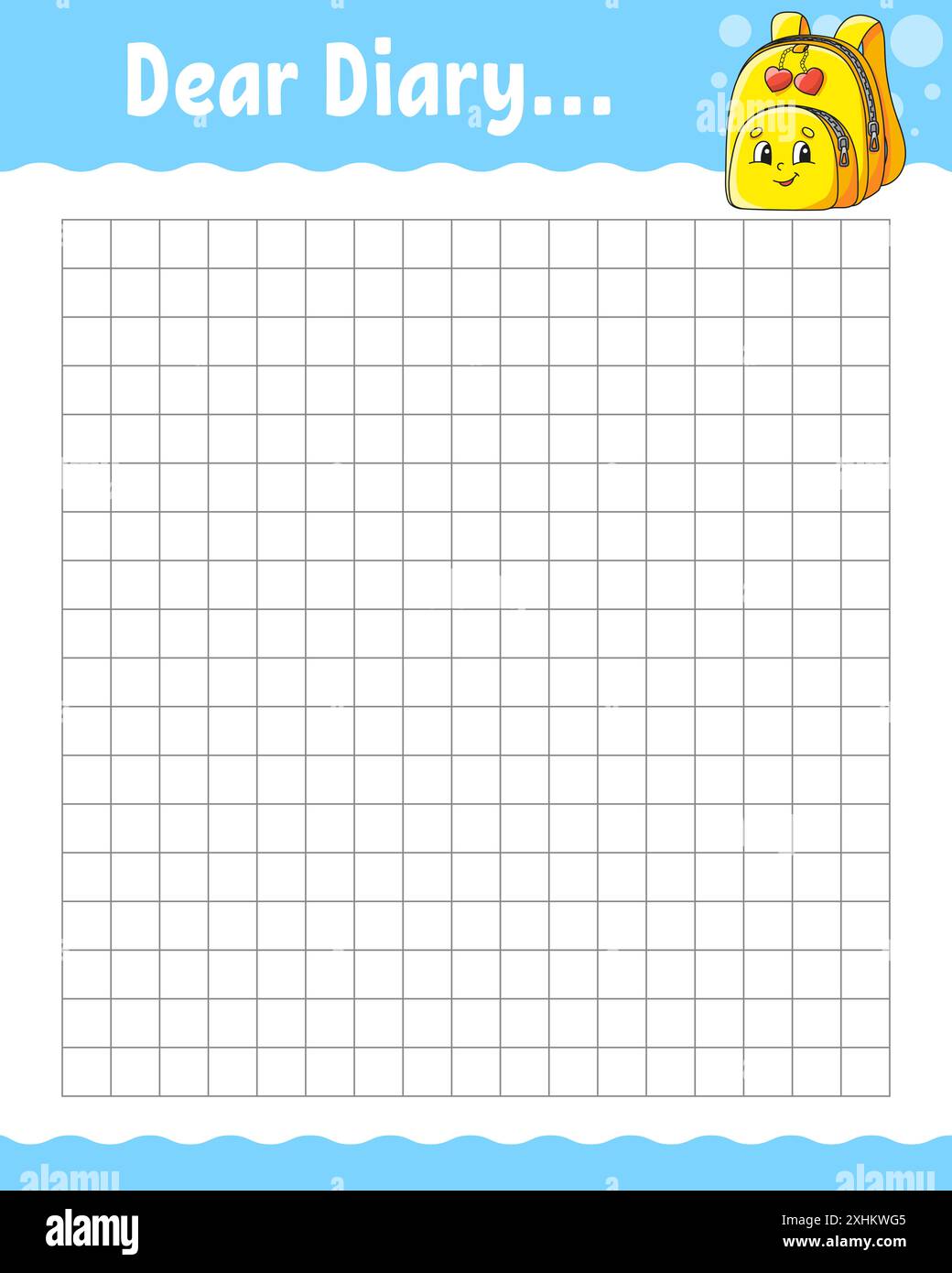 Lined sheet template. Handwriting paper. For diary, planner, checklist ...